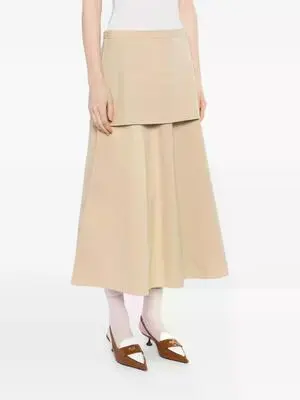 LESS A-line Midi Skirt