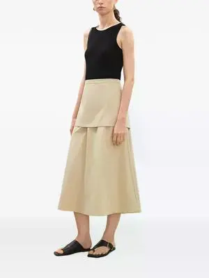 LESS A-line Midi Skirt - Neutrals