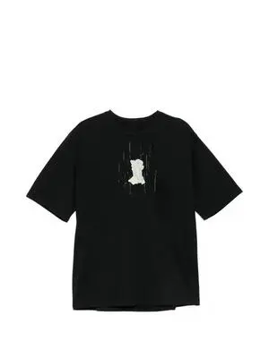 CROQUIS Logo-embroidered T-shirt - Black