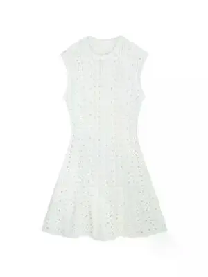 JNBY Macrame Sleeveless A-line Dress - White