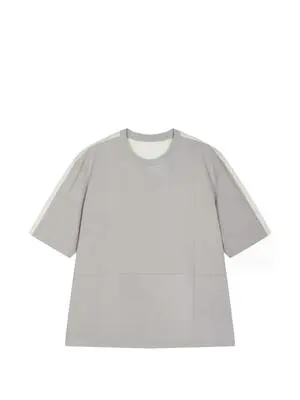 CROQUIS Two-tone Crew-neck T-shirt - Grey