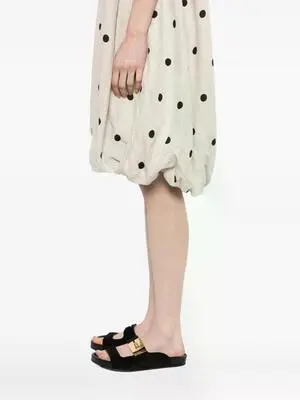 JNBY Polka Dot Puffball Dress - Neutrals