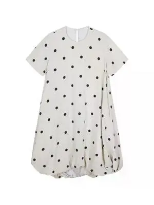 JNBY Polka Dot Puffball Dress - White