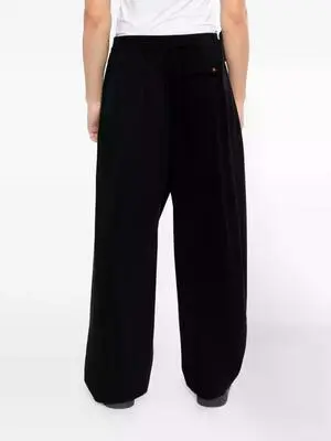 CROQUIS Tapered Drawstring Trousers - Black