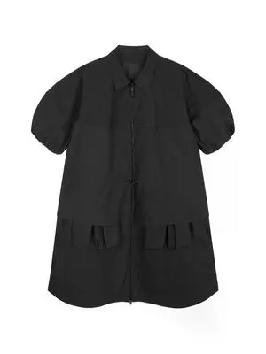 JNBY Drawstring Puff-sleeve Dress - Black
