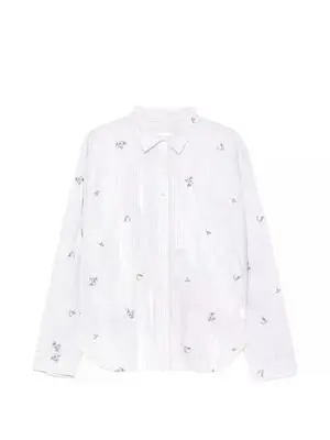 JNBY Embroidered Striped Shirt - White
