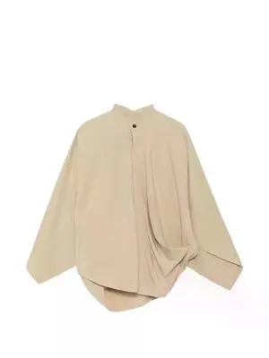 CROQUIS Asymmetric Loose Shirt - Neutrals