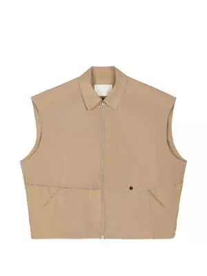 CROQUIS Logo Sleeveless Jacket - Neutrals