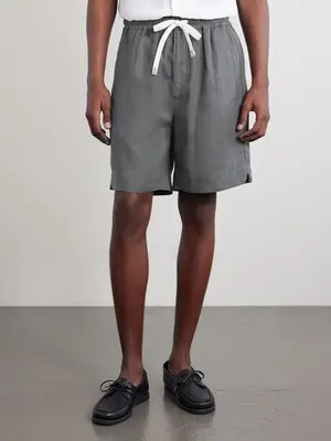 Eleventy Straight-leg Linen Shorts