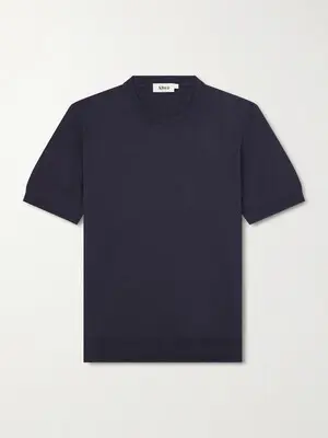 Altea Linen And Cotton-blend T-shirt - Blue