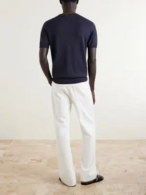 Altea Linen And Cotton-blend T-shirt - Blue