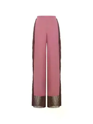 TALLER MARMO Alabama Fringed Trousers - Pink