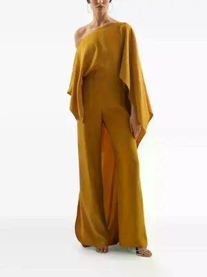 TALLER MARMO Jerry Cape-detail Jumpsuit - Yellow