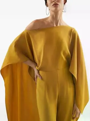 TALLER MARMO Jerry Cape-detail Jumpsuit - Yellow
