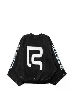 RRR123 Radical Paper Long-sleeve Sweatshirt - Black