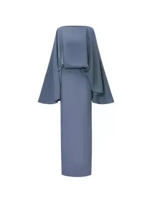 TALLER MARMO Eolia Draped-detail Maxi Dress - Blue