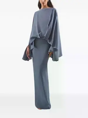 TALLER MARMO Eolia Draped-detail Maxi Dress - Blue