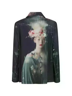 SISSIOTTO Single-breasted Floral Print Coat
