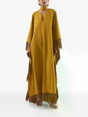TALLER MARMO Hammamet Fringed Maxi Dress - Yellow