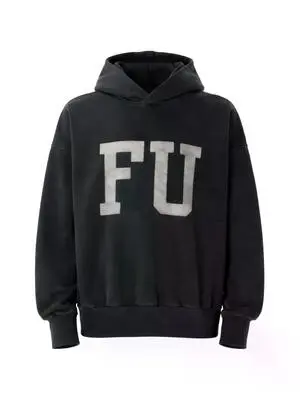 Fear Of God Qualified Slogan-print Hoodie - Black