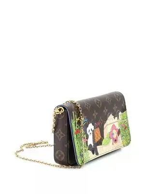 LOUIS VUITTON Felicie Pochette Limited Edition Vivienne Xmas Monogram Canvas - Brown
