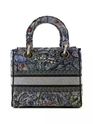 Dior Lady D-lite Embroidered Canvas Satchel - Blue