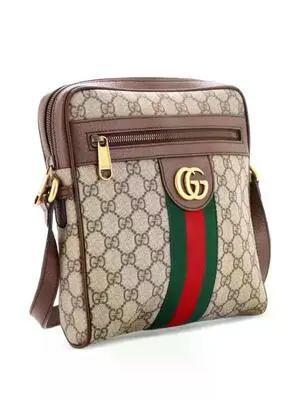 Gucci Ophidia Messenger Bag Gg Coated Canvas Small - Brown