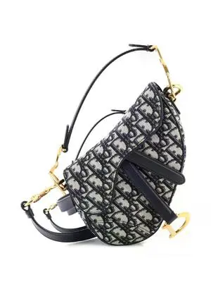 Dior Saddle Handbag Oblique Canvas Mini Shoulder Bag - Blue