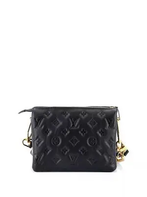 LOUIS VUITTON Coussin Bb Crossbody Bag Monogram Embossed Lambskin - Black