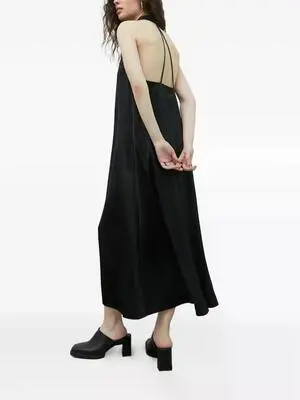 SAMSOE SAMSOE V-neck Sleeveless Midi Dress - Black