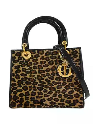 Dior 1997 Lady Leopard-pattern Tote Bag