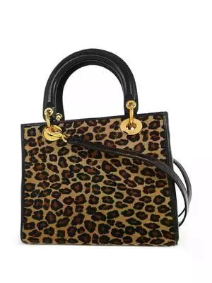 Dior 1997 Lady Leopard-pattern Tote Bag