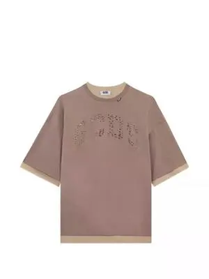 Gcds Logo-detail T-shirt - Brown