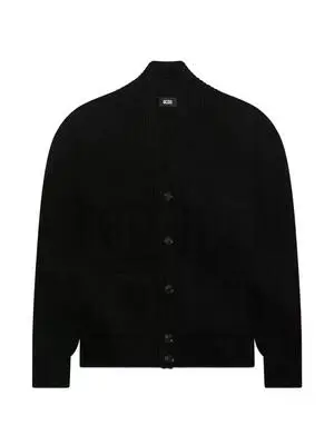 Gcds Shawl-collar Buttoned Cardigan - Black