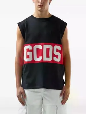 Gcds Logo Sleeveless T-shirt - Black