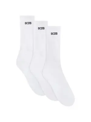 Gcds Logo-detail Socks - White