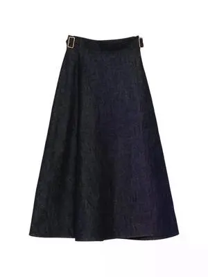 Adam Lippes Caspian Denim Midi Skirt - Blue