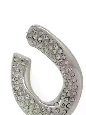 Patrizia Pepe Crystal-embellished Hoop Earrings