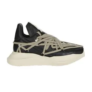 Rick Owens Porterville Megalaced Geth Runner Milk - Black