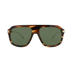 Gucci Aviator Sunglasses 'havana/gold/green - Brown