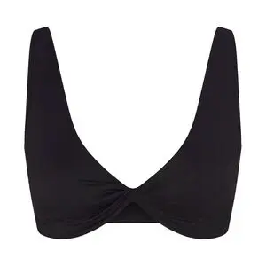 NIKESKIMS Matte Twist-front Bra 'obsidian/obsidian - Black