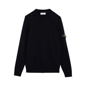 Stone Island Lambs Wool Crewneck 'navy - Blue