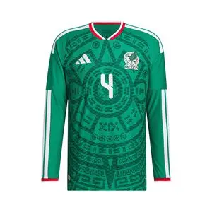 Adidas Mexico 26 Home Alvarez Authentic Long-sleeve Jersey 'bold - Green