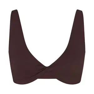 NIKESKIMS Matte Twist-front Bra 'dark Sepia/dark Sepia/dark Sepia - Brown
