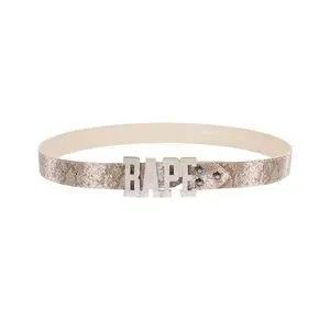 A BATHING APE Snake Belt 'beige - Tan