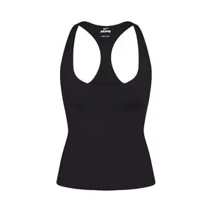 NIKESKIMS Matte Racer Back Tank 'obsidian - Black