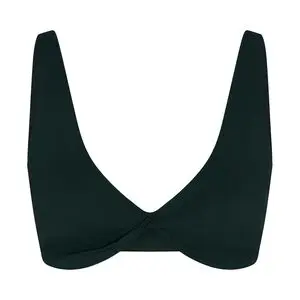 NIKESKIMS Matte Twist-front Bra 'dark Teal/dark Teal - Blue
