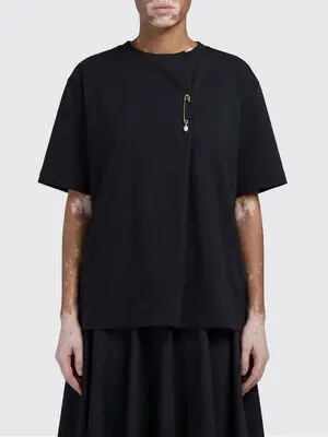 Carven Cotton T-shirt With Safety Pin Embellishment