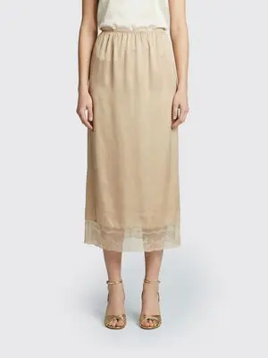 Carven Lace Trim Skirt - Nude