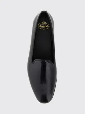 Church's Polished Calfskin Loafers - Black